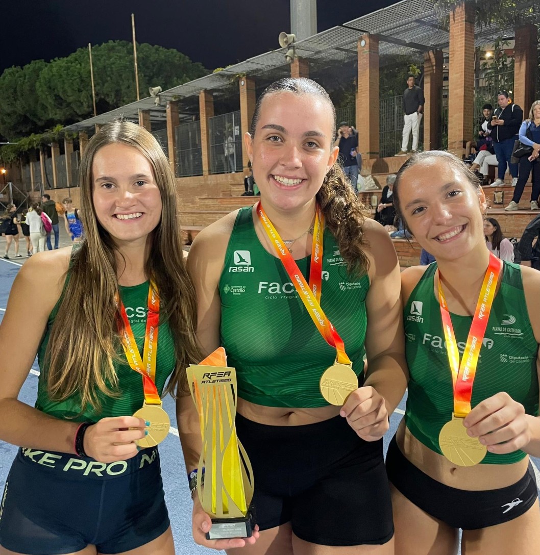 Las atletas Anhara Ortega, Marta Carrión y Nuria Ponte, campeonas de ...